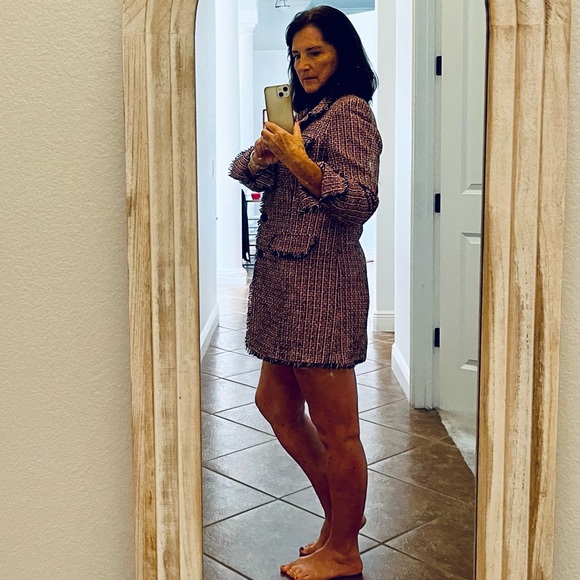 Evan Picone | Jackets & Coats | Evan Picone Pink And Black Tattered ...